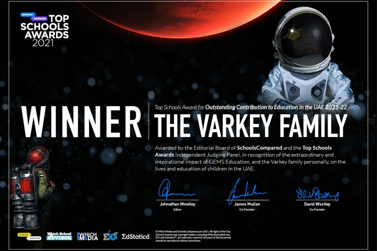 Live: The Varkey Family wins Award for Outstanding Contribution to ...